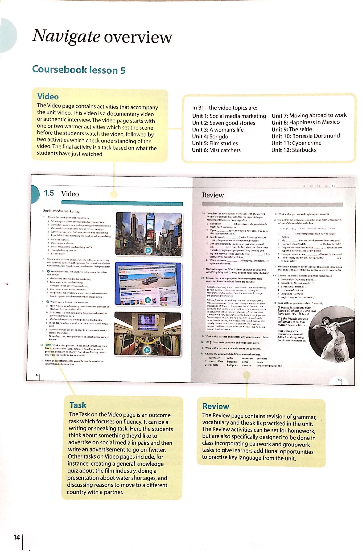 Navigate: Intermediate B1+: Teacher's Guide with Teacher's Support and Resource Disc