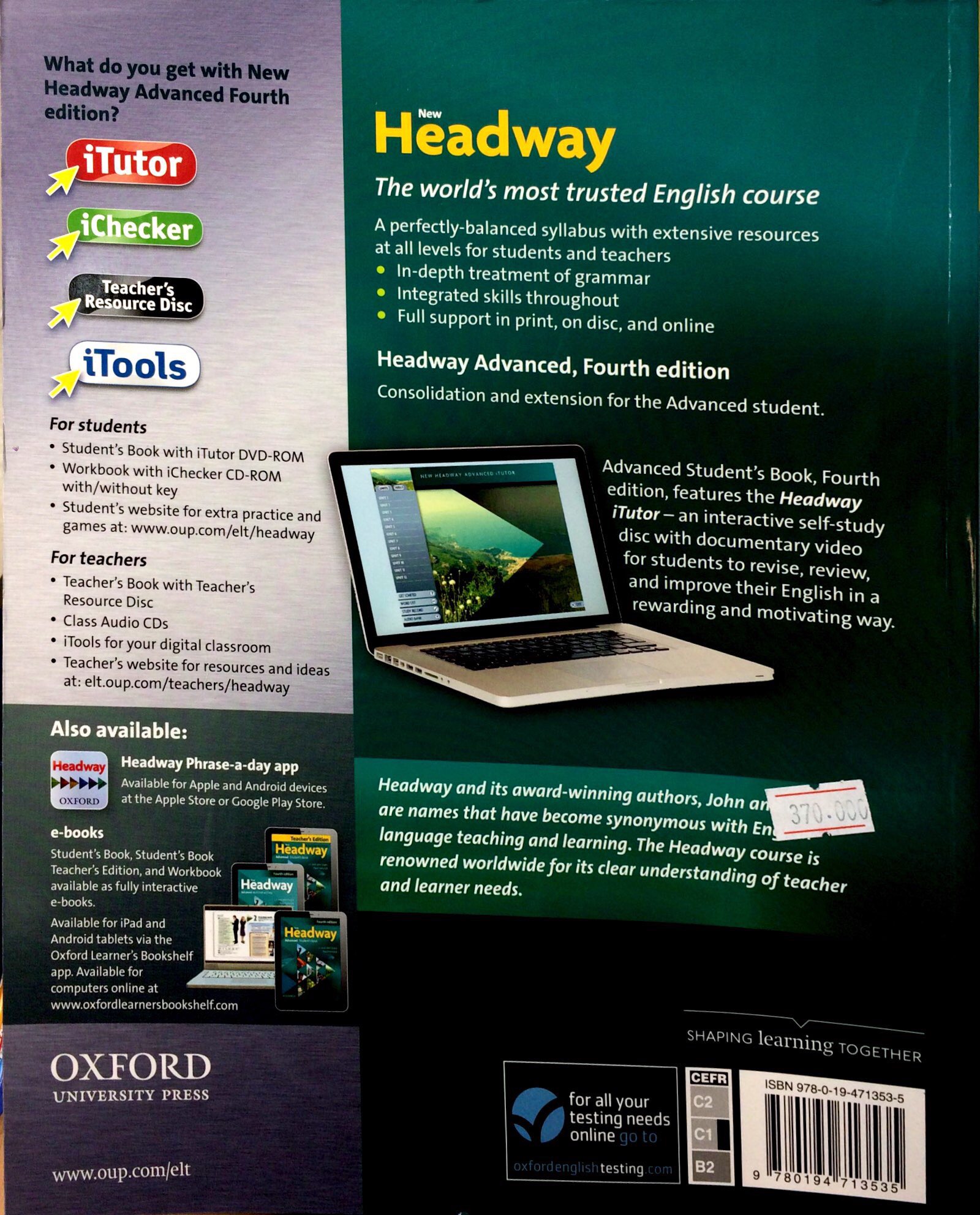 New Headway: Advanced (C1): Student's Book & iTutor Pack : A New ...
