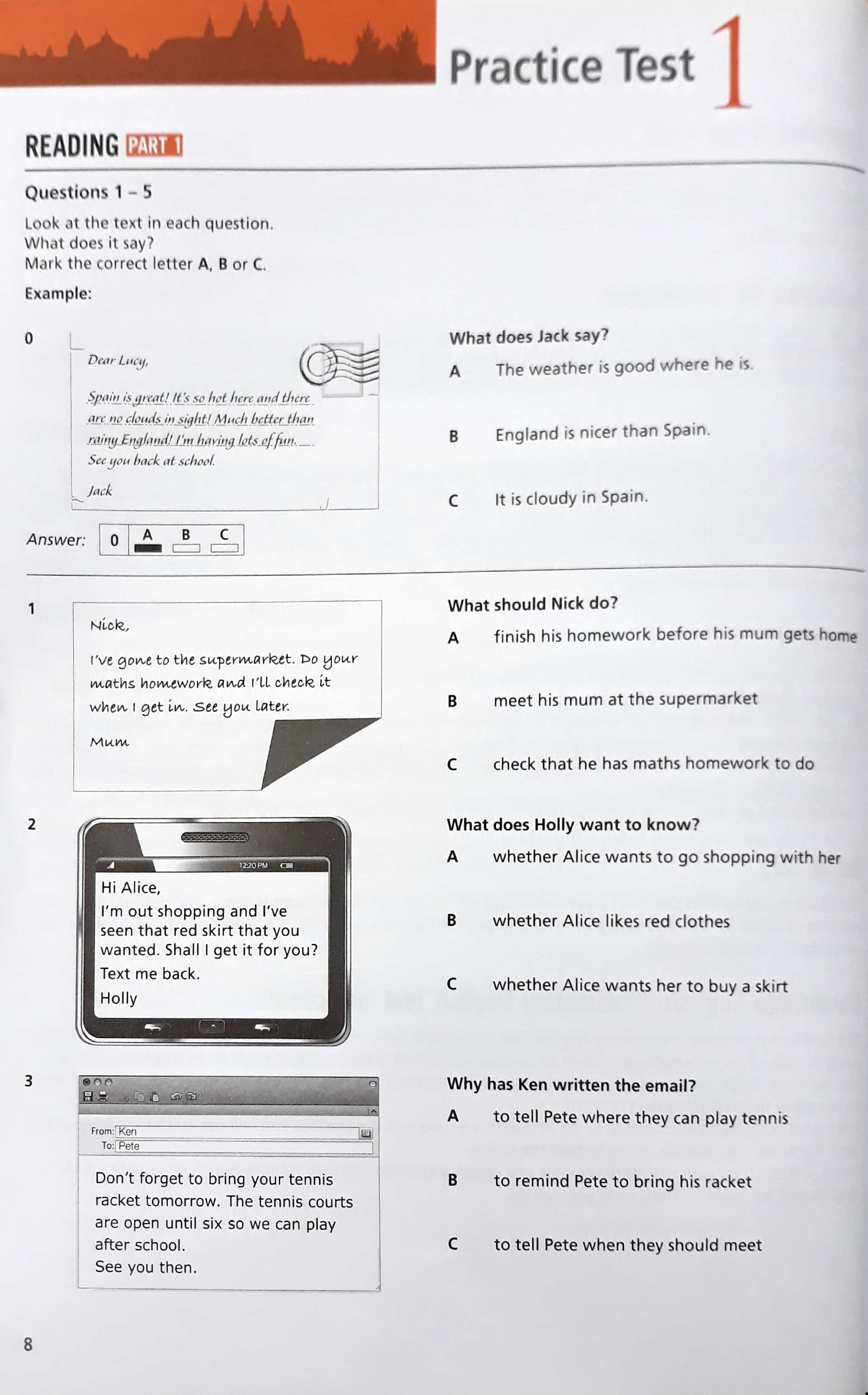 Practice Tests for Cambridge PET for Schools Student Book - FAHASA.COM