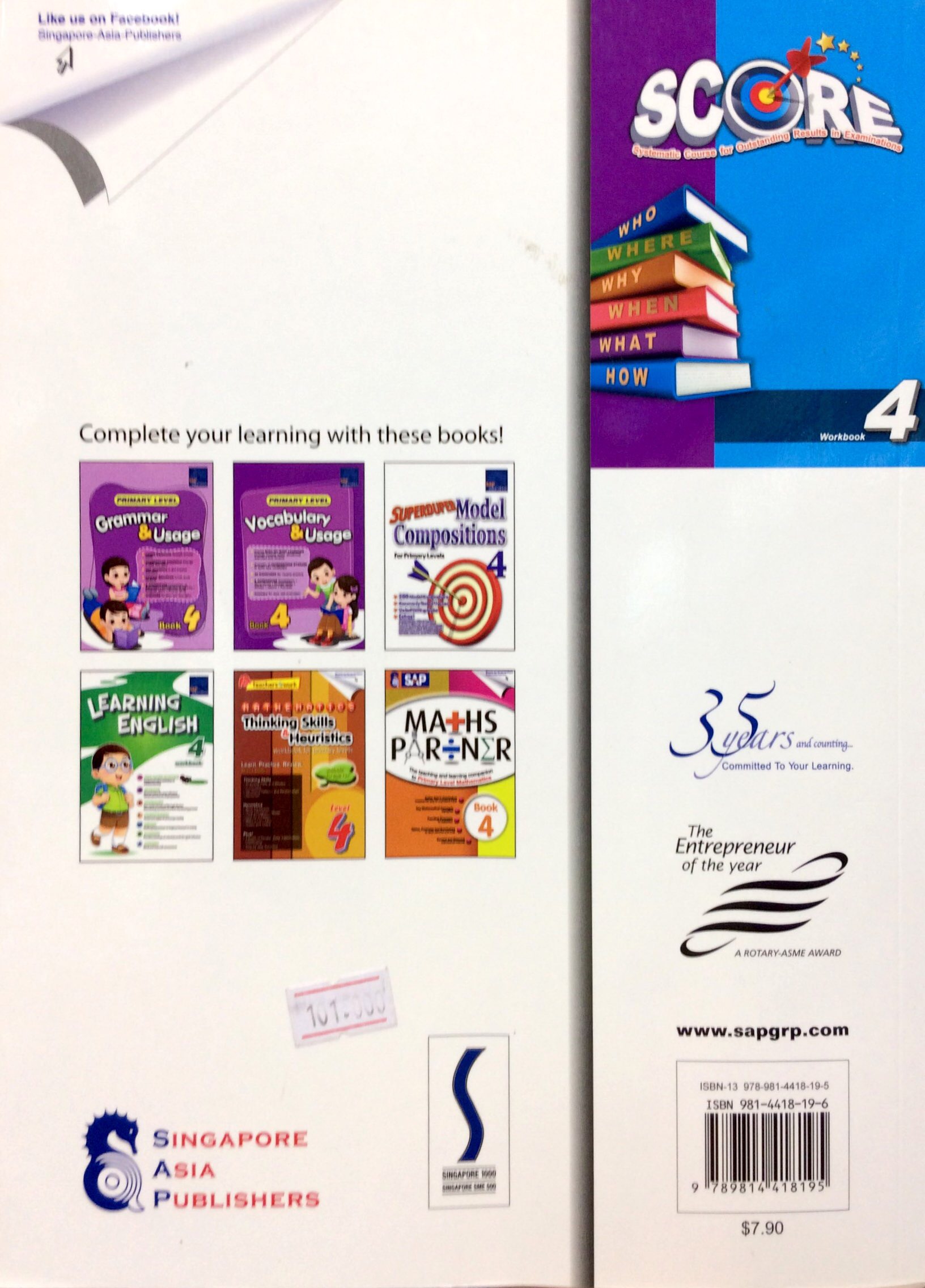 Primary Level SCORE Workbook 4 - FAHASA.COM