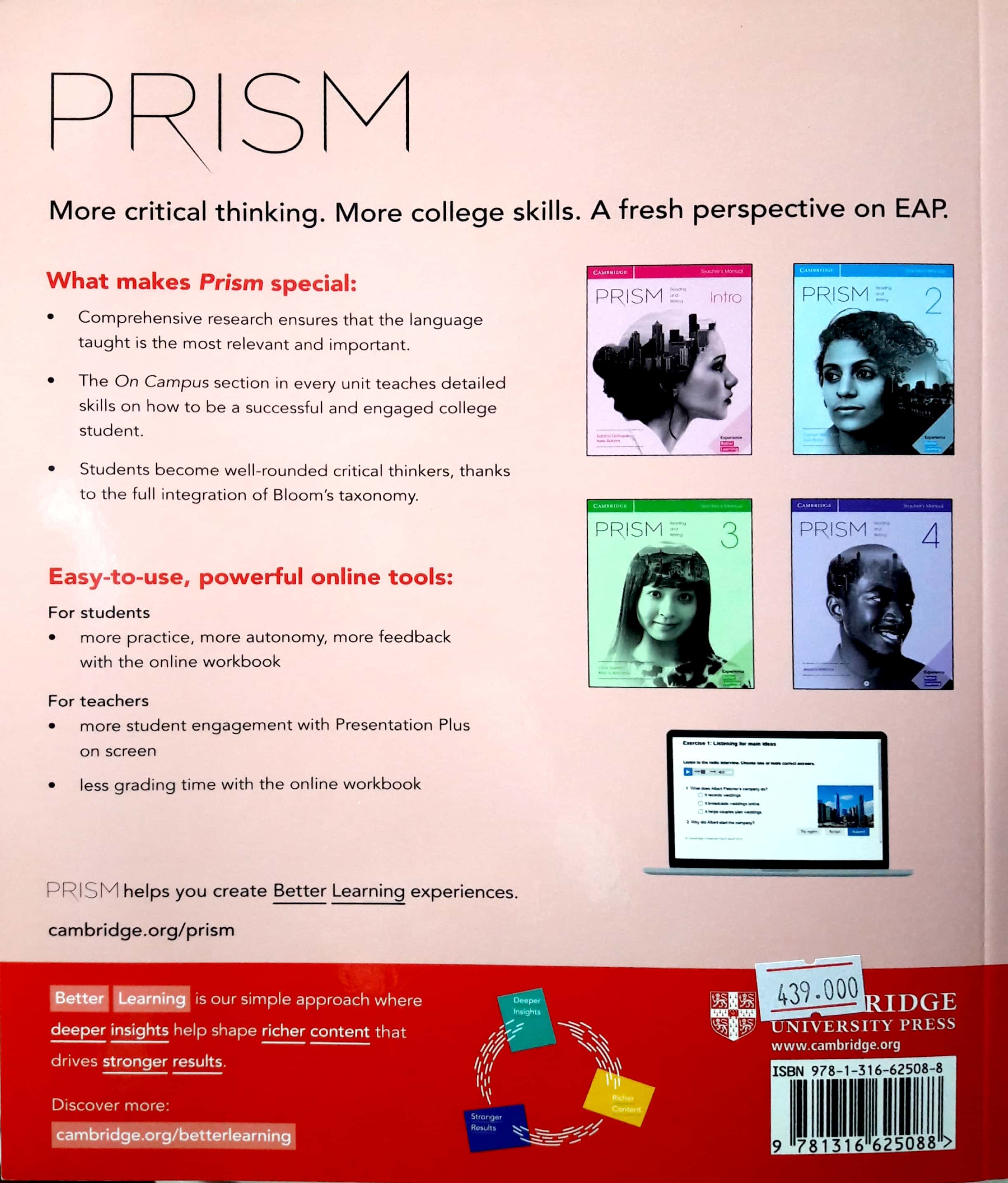 Prism Lvl 1 Reading&Writing Tchr's Manual - FAHASA.COM