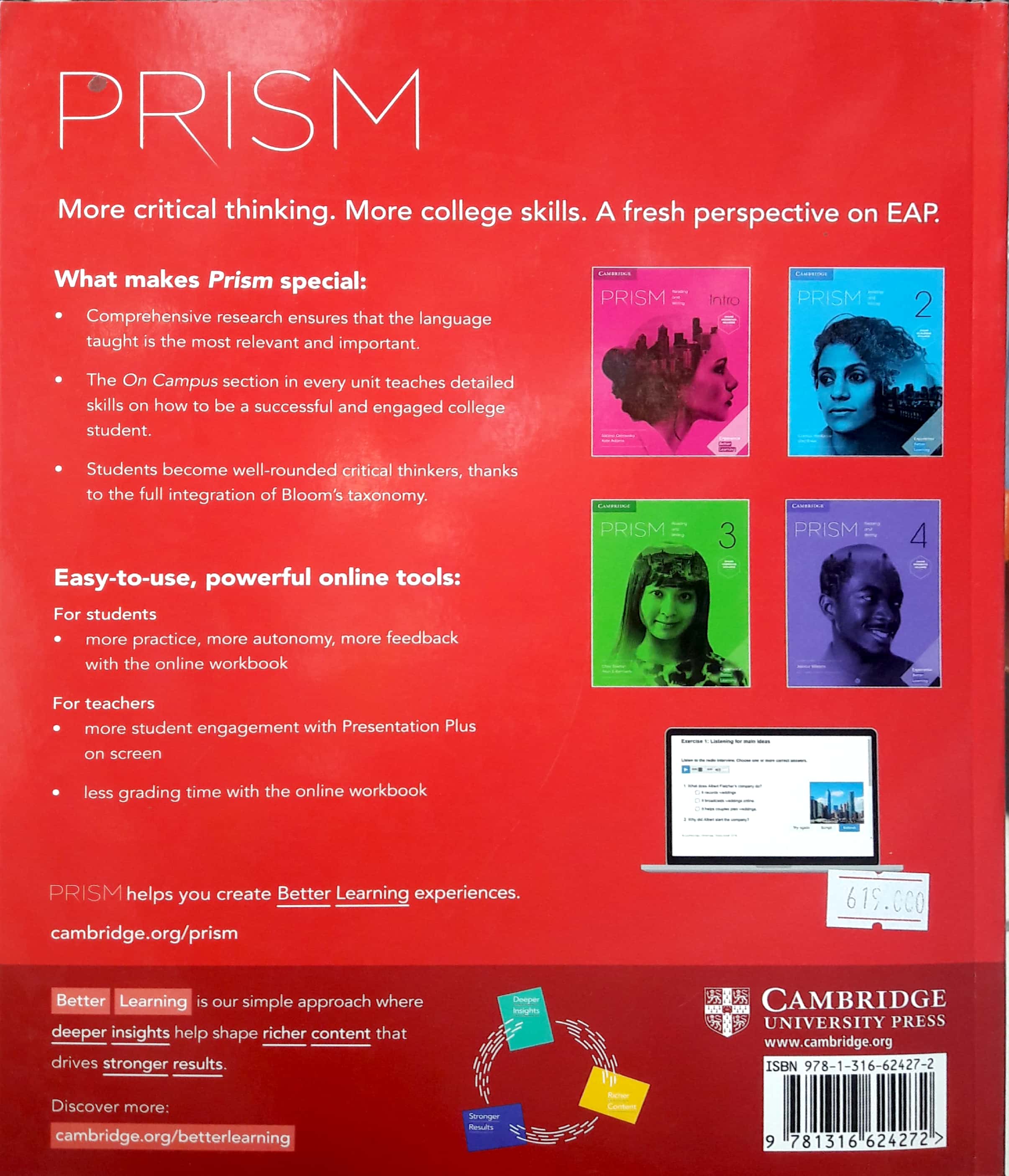 Prism Reading and Writing 1 SB w OWB - FAHASA.COM