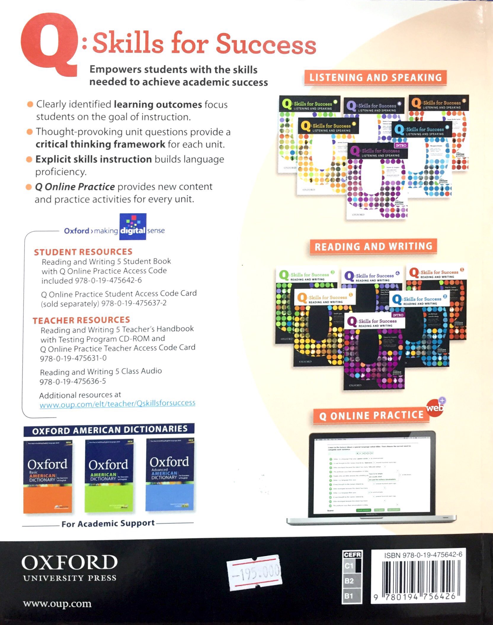 Q Reading & Writing 5 Student Book Pack - FAHASA.COM