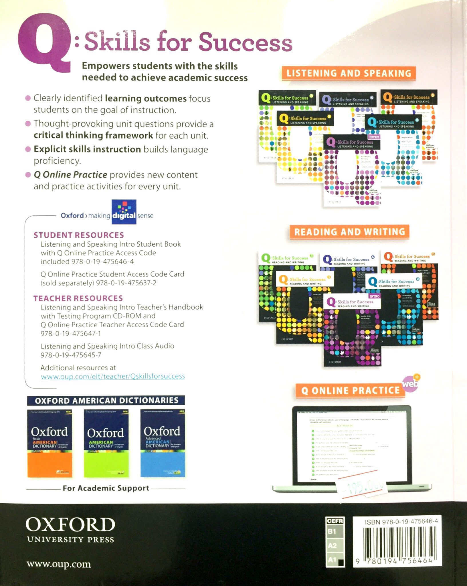 Q Skills For Success Listening And Speaking: Intro: Student Book With ...