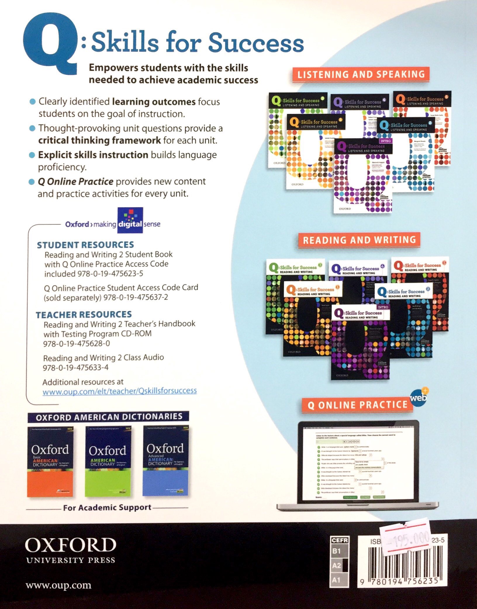 Q: Skills for Success Reading and Writing 2 Student Book with Online ...