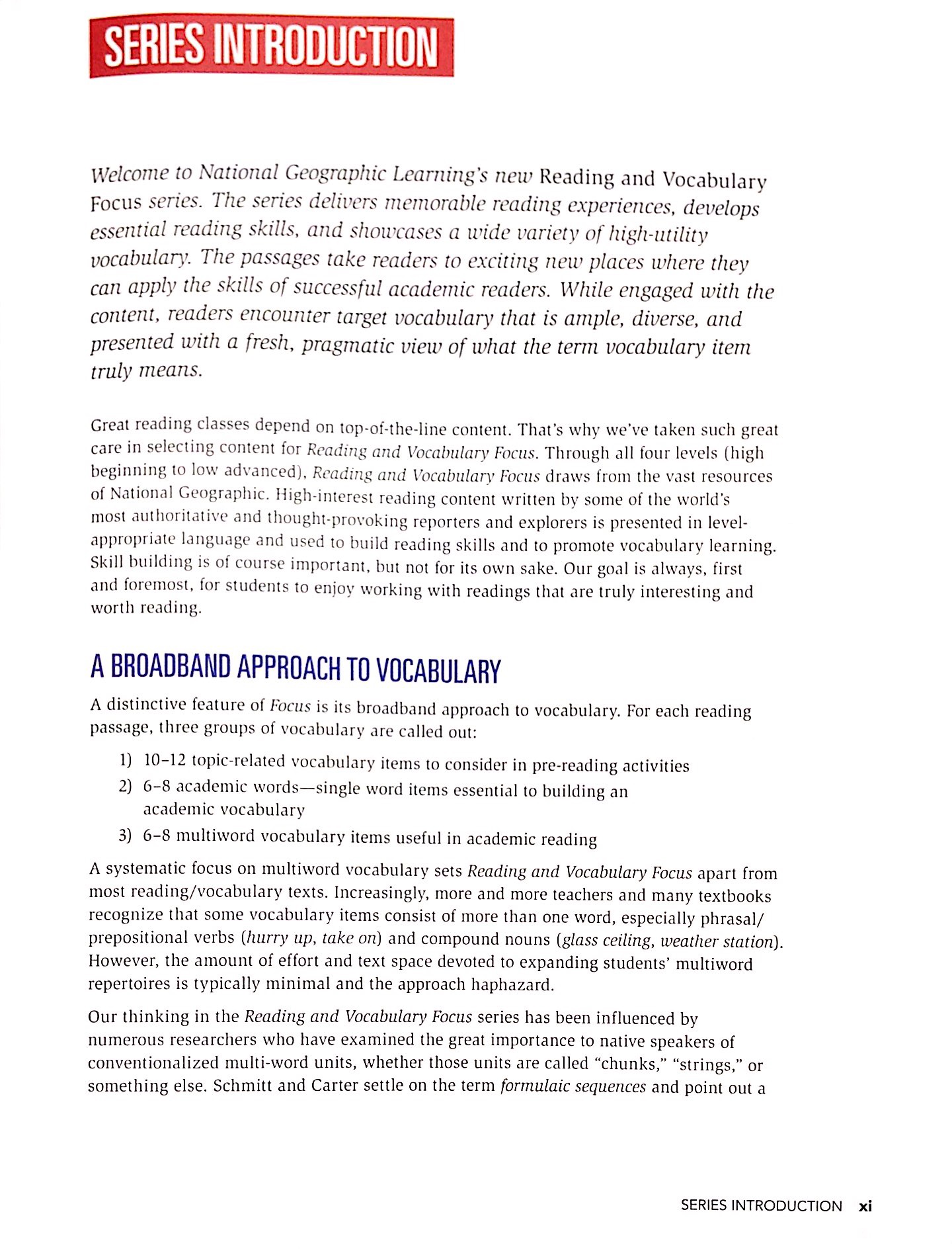 Reading And Vocabulary Focus 3 Student Book