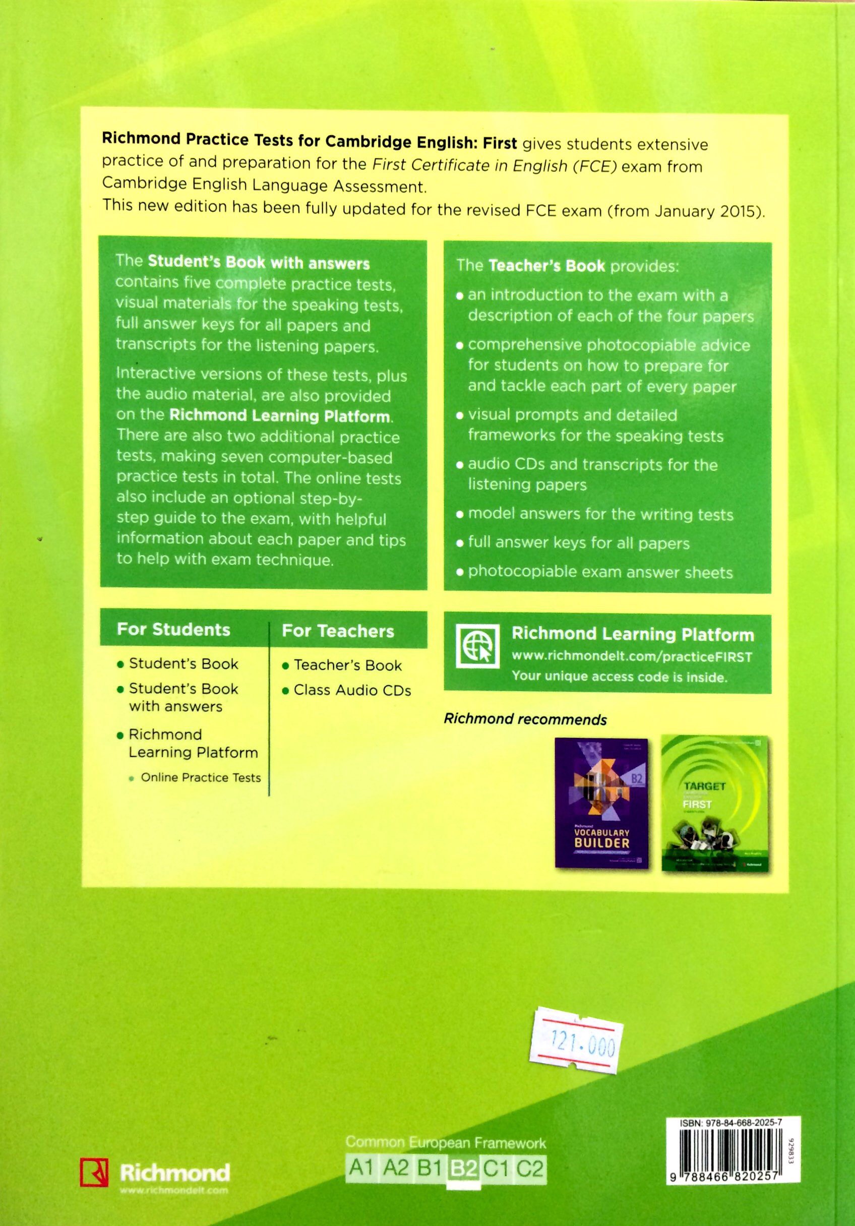 Richmond Practice Tests for Cambridge English First Student's Book with ...
