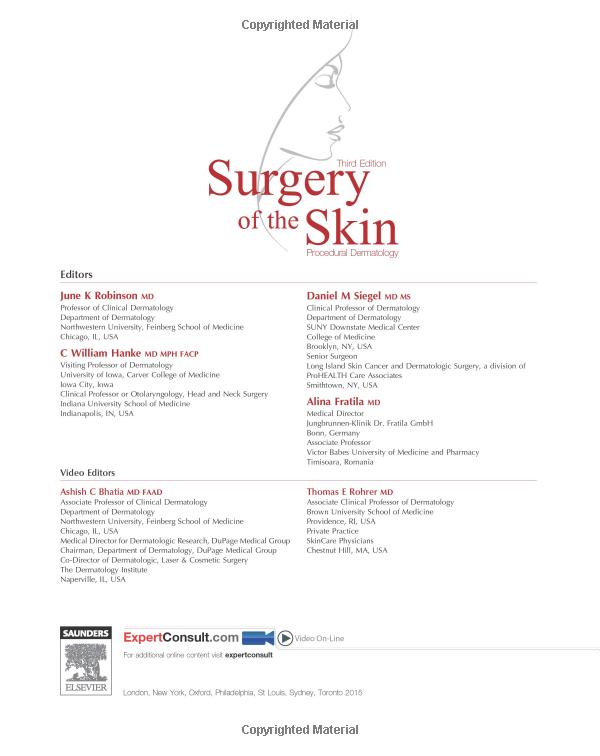 Surgery of the Skin: Procedural Dermatology