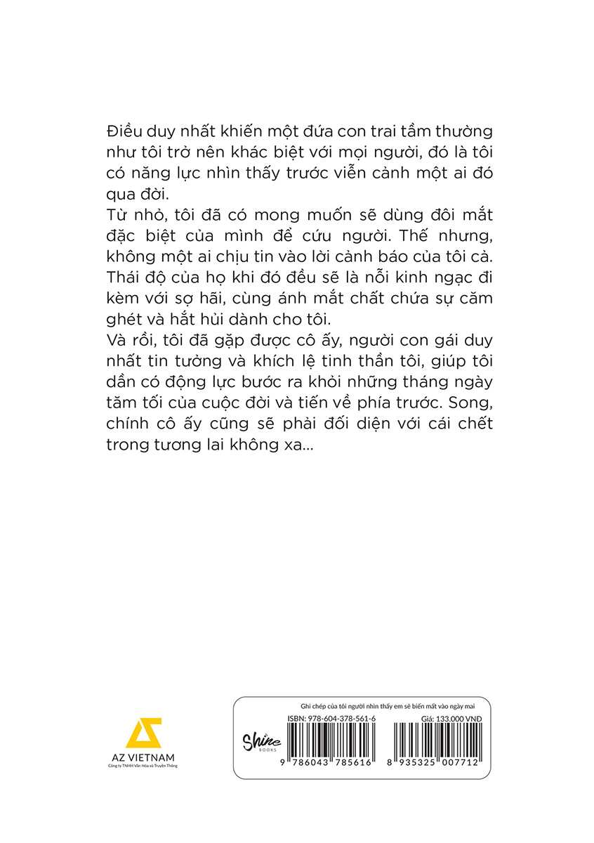 [Tải PDF] Ghi Chép Của Tôi Người Nhìn Thấy Em Sẽ Biến Mất Vào Ngày Mai PDF - Thuvienso.org