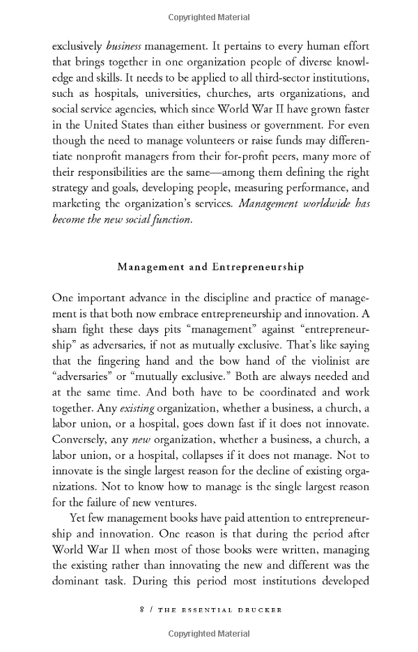 The Essential Drucker: The Best of Sixty Years of Peter Drucker's ...