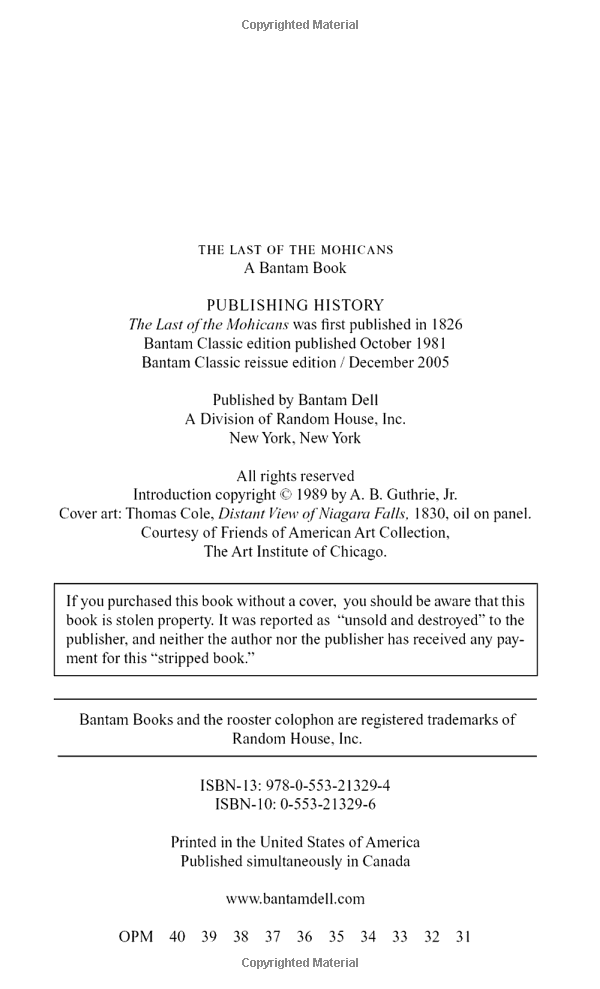 The Last of the Mohicans