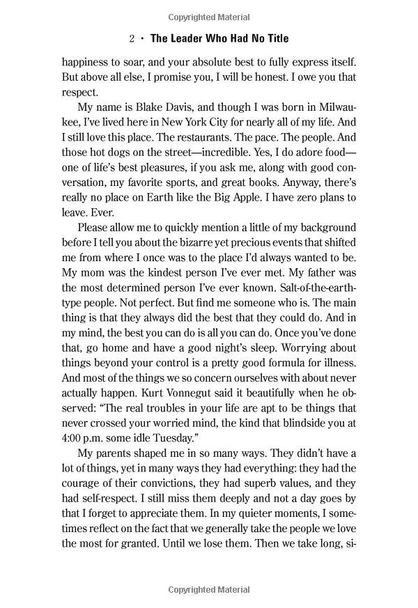 The Leader Who Had No Title: A Modern Fable on Real Success in Business ...