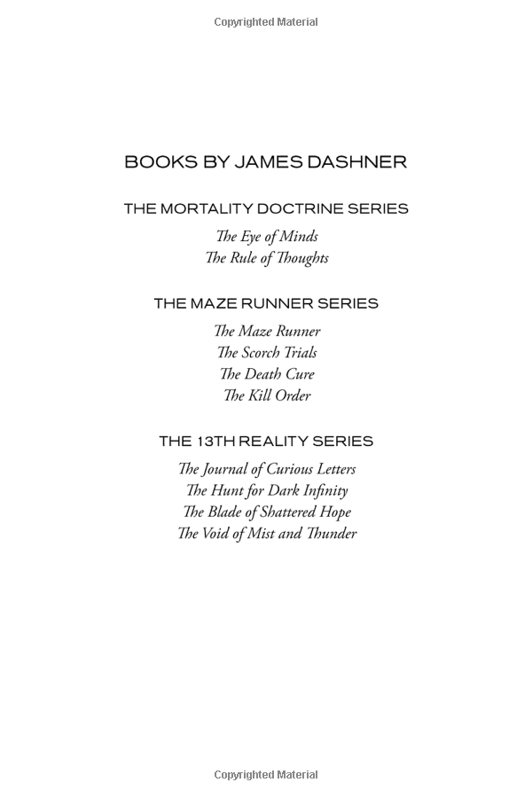 The Rule of Thoughts (the Mortality Doctrine, Book Two)