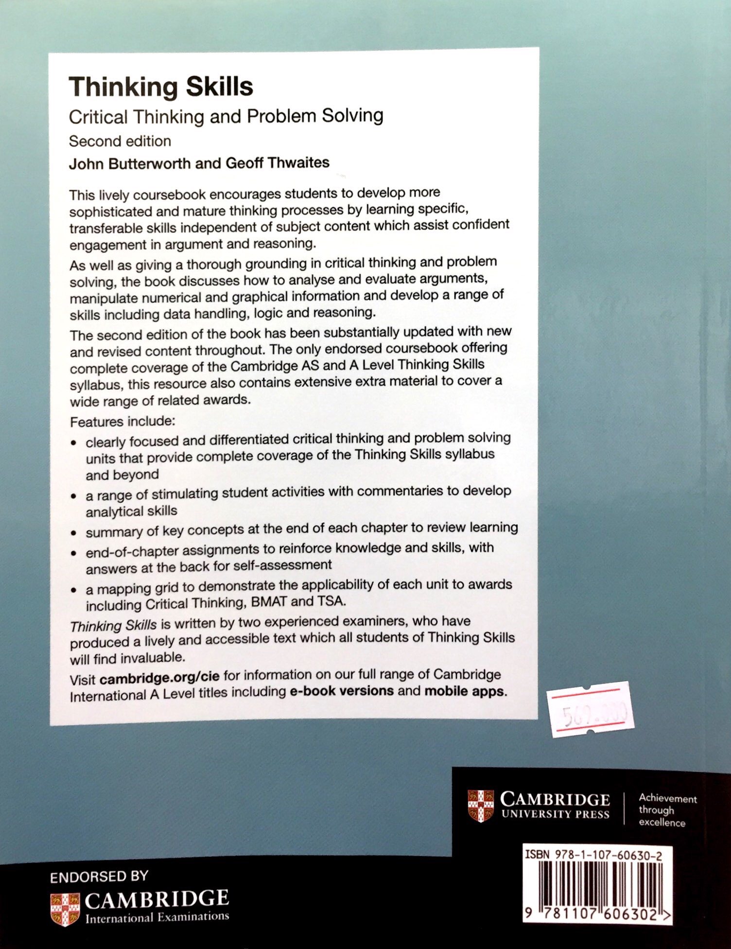 Thinking Skills: Critical Thinking and Problem Solving - FAHASA.COM