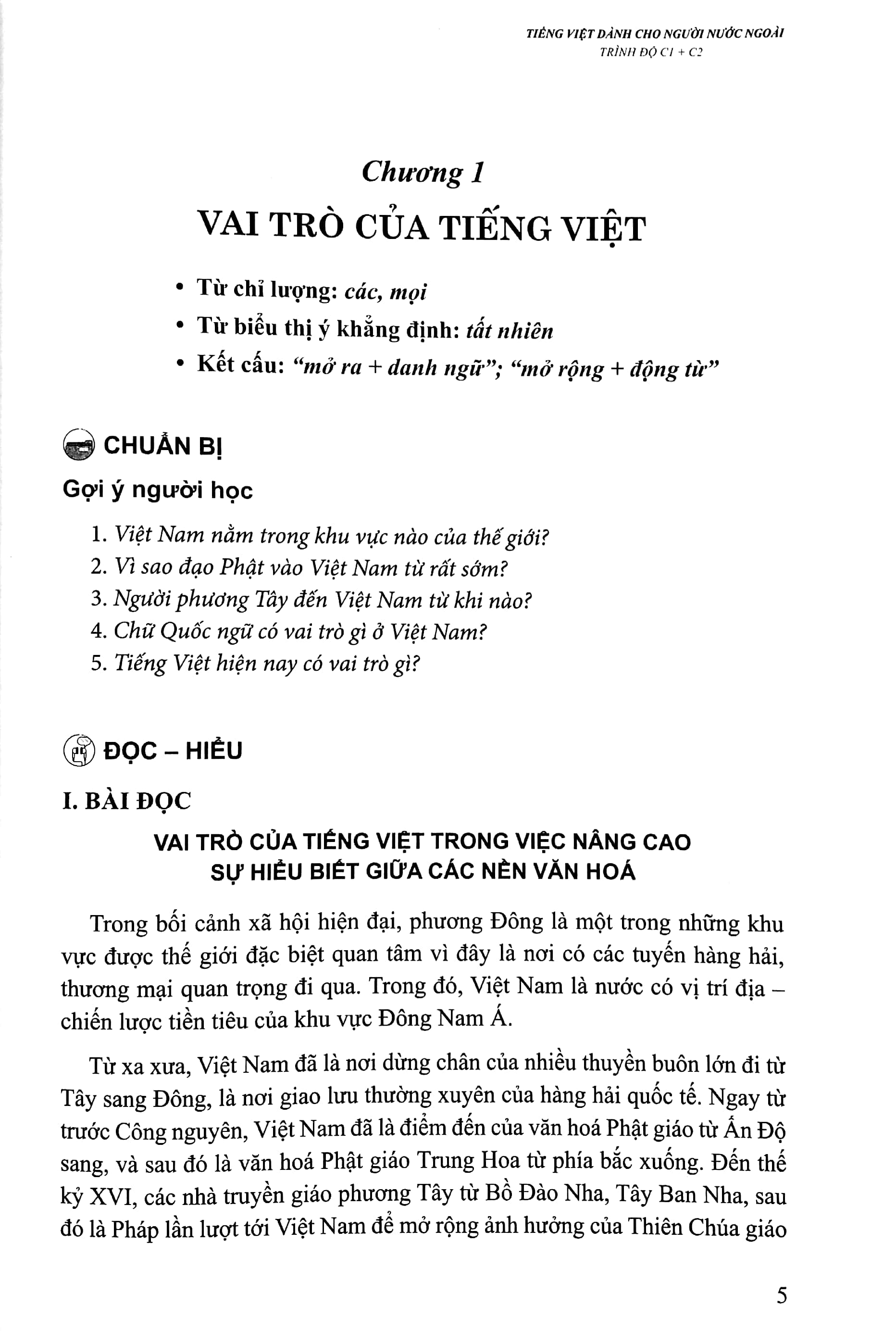 Tiếng Việt Dành Cho Người Nước Ngoài - Trình Độ C1C2 PDF - YDS.EDU.VN