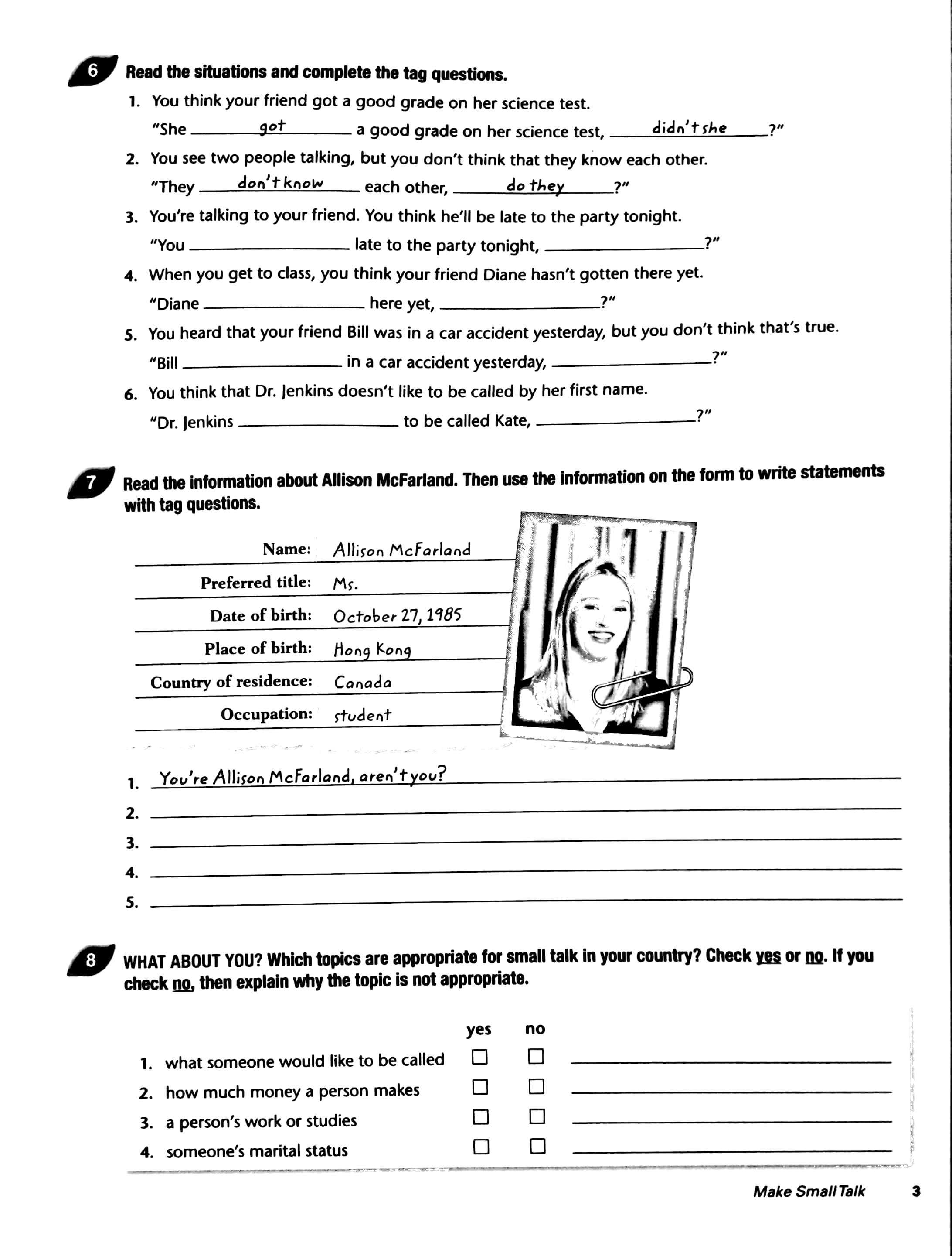 Top Notch Level 3 Workbook