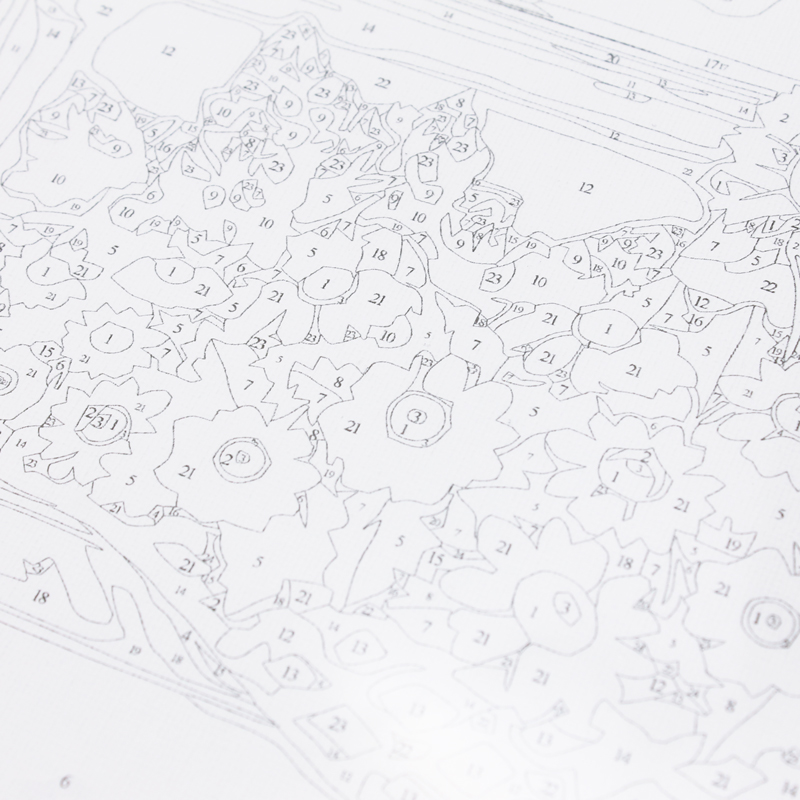 Tranh Tô Màu Số Hóa A3 Paint By Numbers - Colormate FCAR-A3 - FLOWER ...