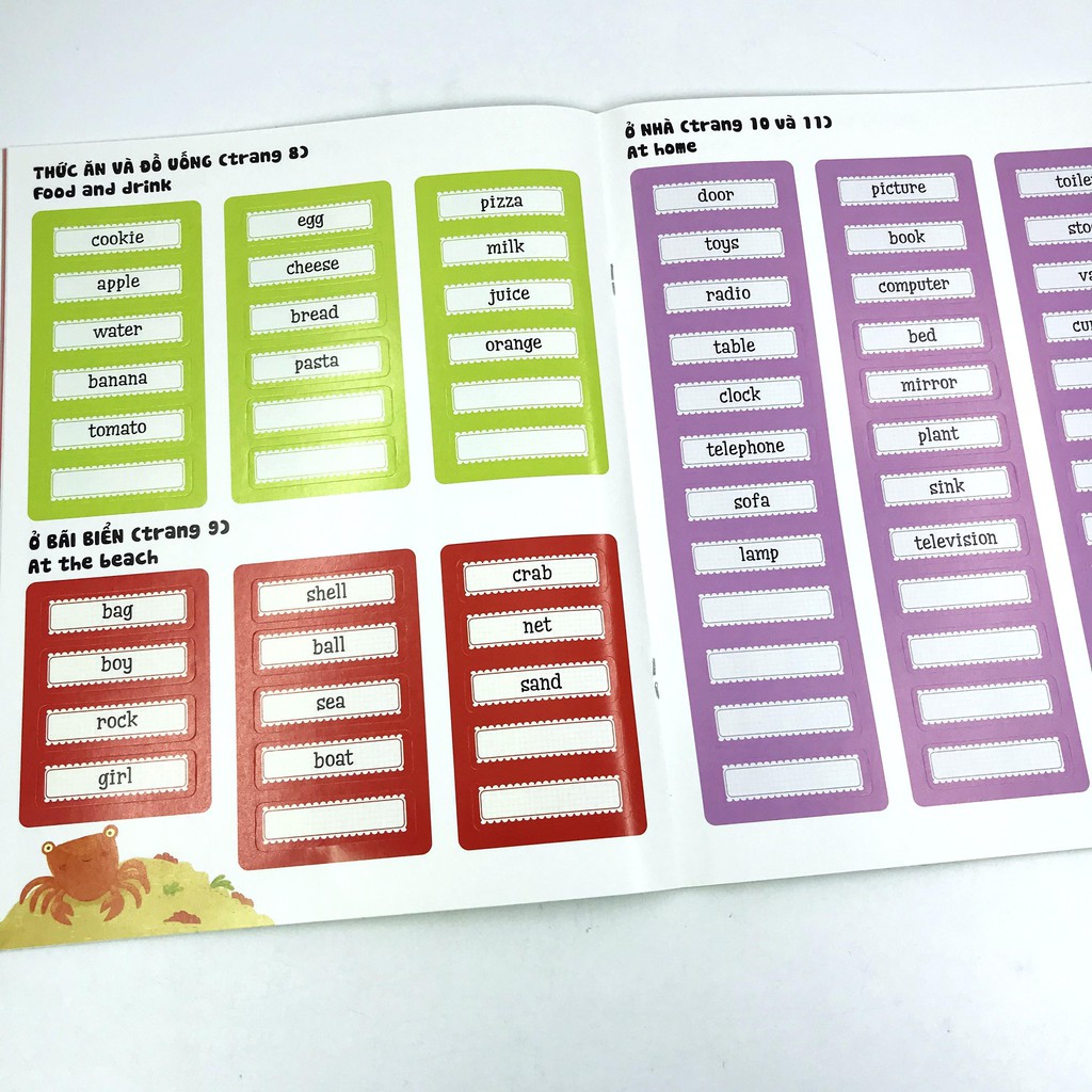 Sách Từ Vựng Tiếng Anh Đơn Giản - Easy English Words (Sticker Book 1 ...
