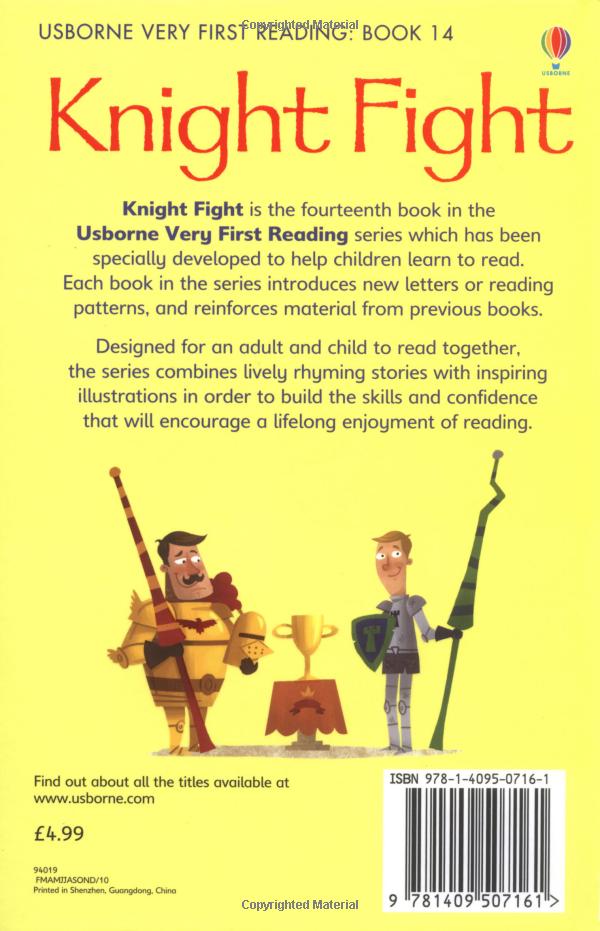 Usborne Very First Reading Book 14: Knight Fight - FAHASA.COM