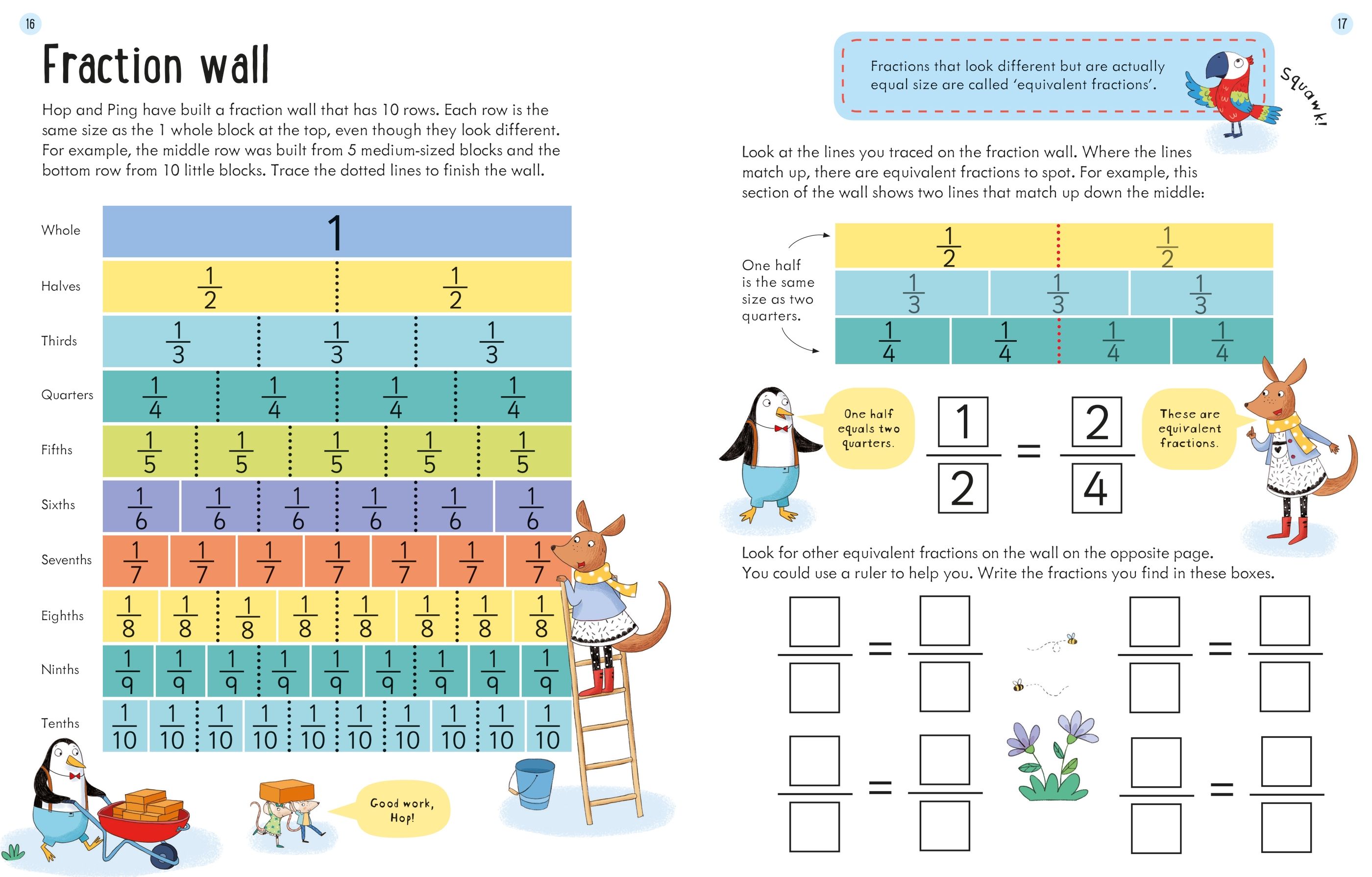Usborne Workbooks Fractions 7 - 8