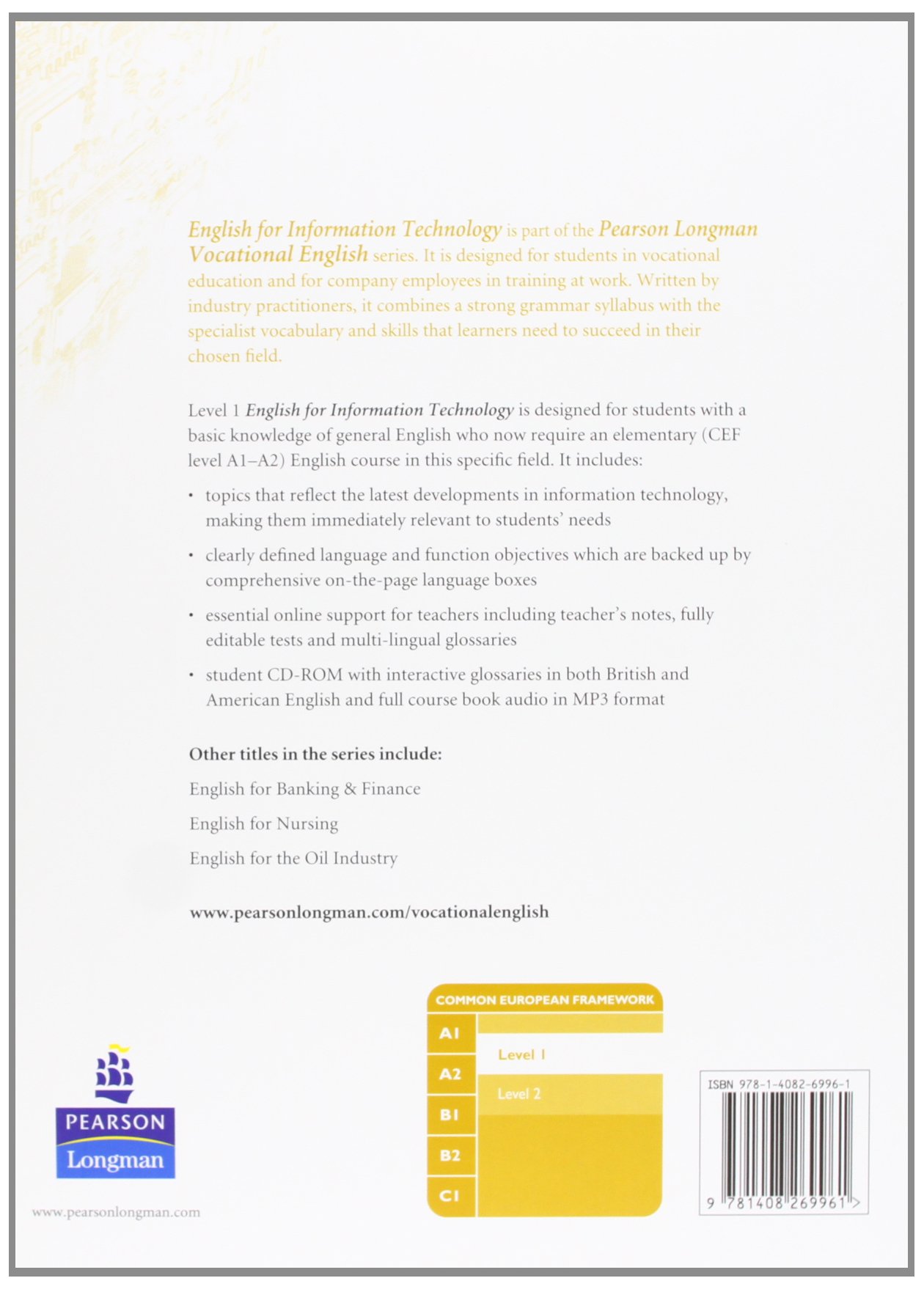 Vocational English: English For It Level 1 Coursebook And Cd Pack ...