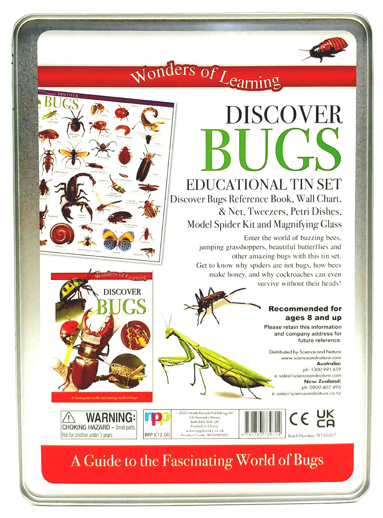 Wonders Of Learning: Discover Bugs Educational Tin Set - FAHASA.COM