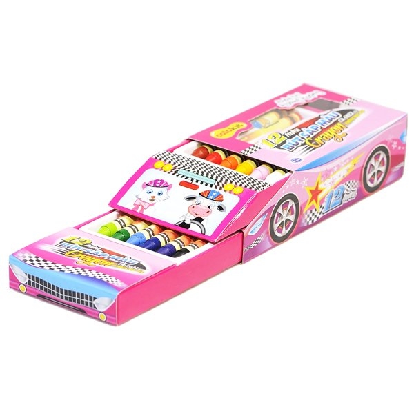 Hộp 12 Bút Sáp Màu Colokit CR-C022 - Hộp Đỏ