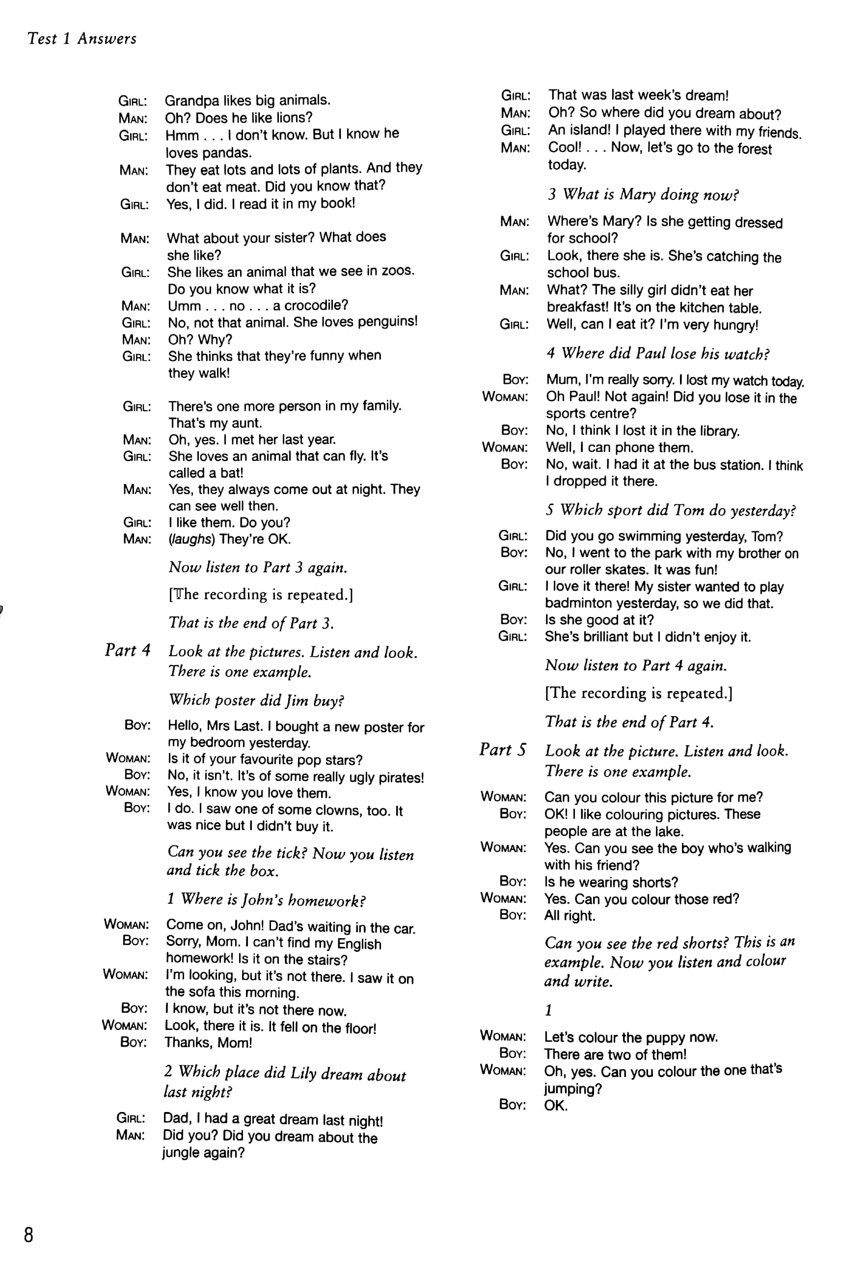 A1 Movers 3 Answer Booklet: Authentic Examination Papers - FAHASA.COM