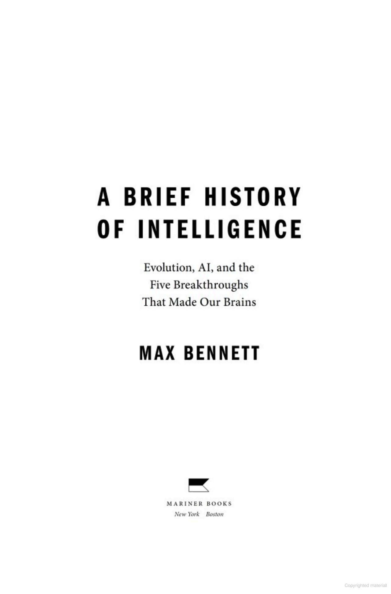 A Brief History Of Intelligence - FAHASA.COM