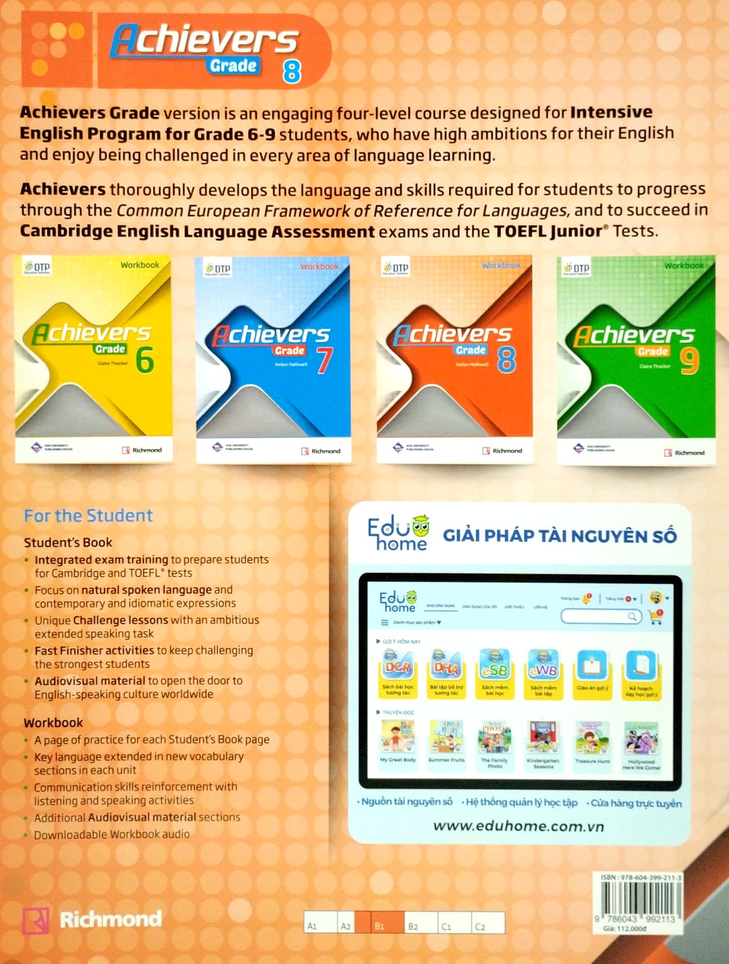 Sách Achievers Grade 8 Workbook - FAHASA.COM