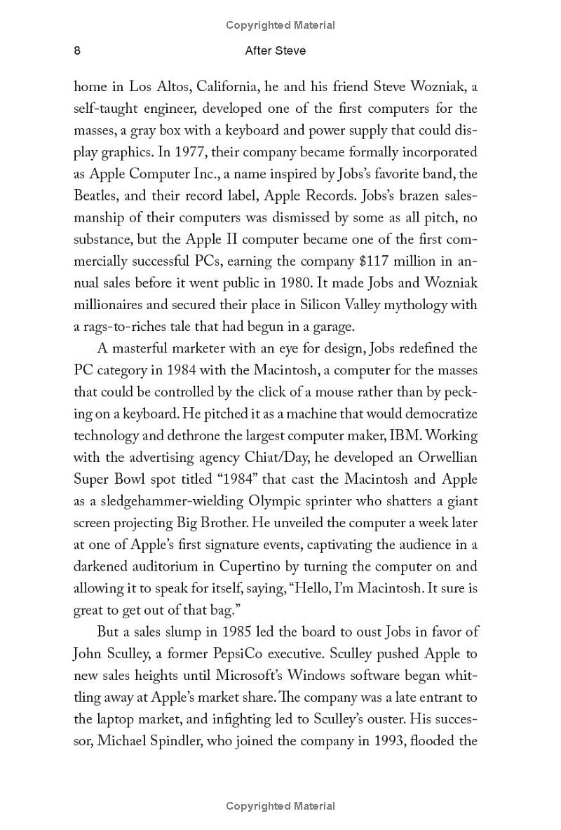 After Steve: How Apple Became A Trillion-dollar Company And Lost Its ...