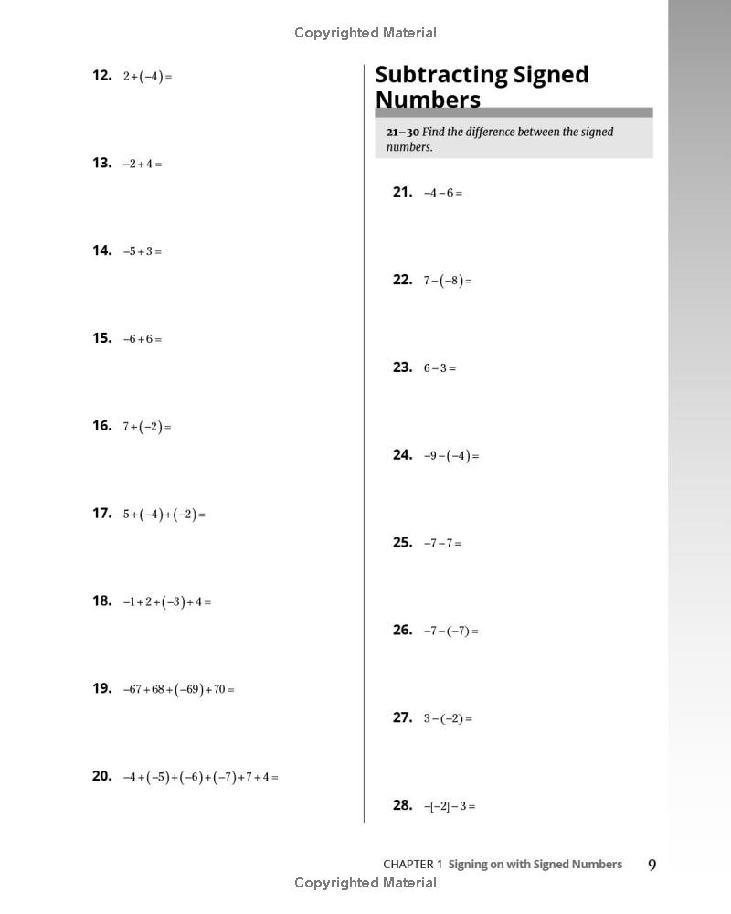 Algebra I: 1001 Practice Problems For Dummies (+ Free Online Practice)