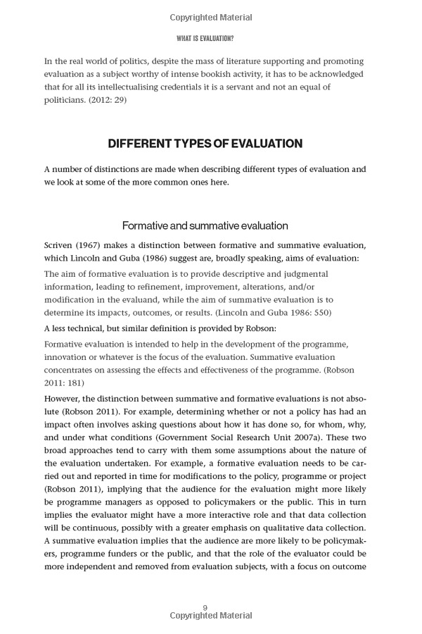 An Introduction To Evaluation