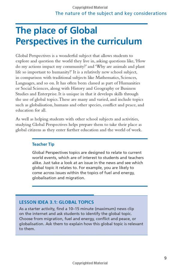 Approaches To Learning And Teaching Global Perspectives: A Toolkit For ...