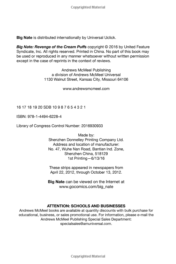 Big Nate: Revenge of the Cream Puffs - FAHASA.COM