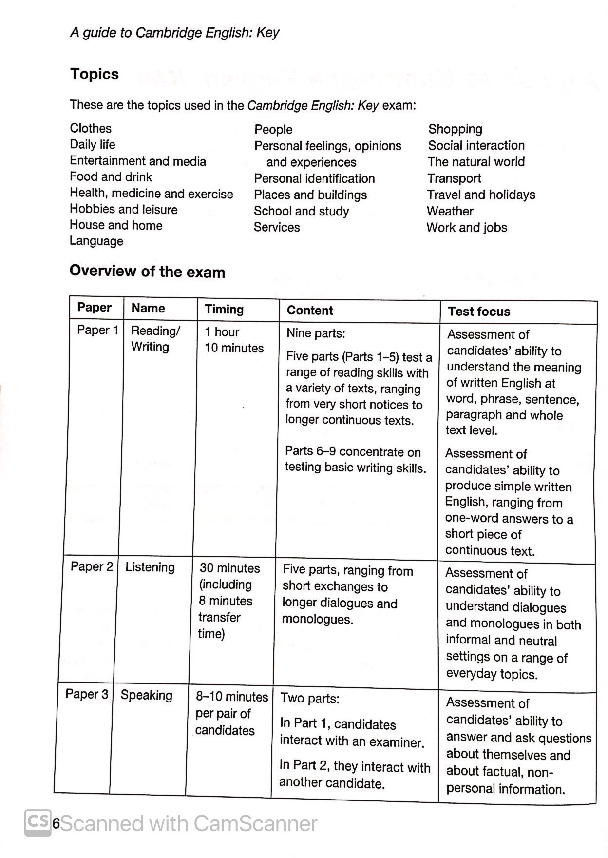 Cambridge English KEY - Key English Test 6 with Answers (FAHASA reprint ...