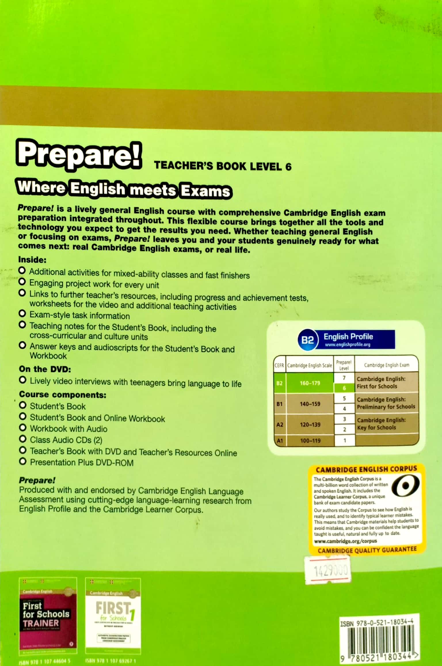Cambridge English Prepare! Level 6 Teacher's Book with DVD and Teacher ...