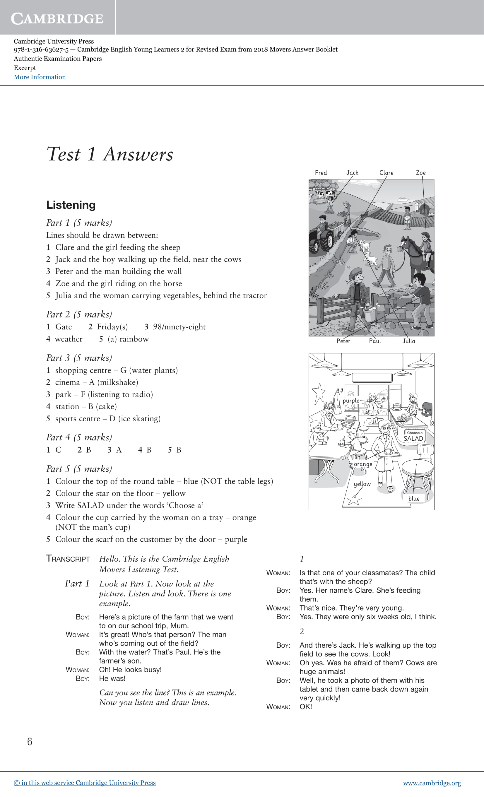 Cambridge English Young Learners 2 for Revised Exam from 2018 Movers ...