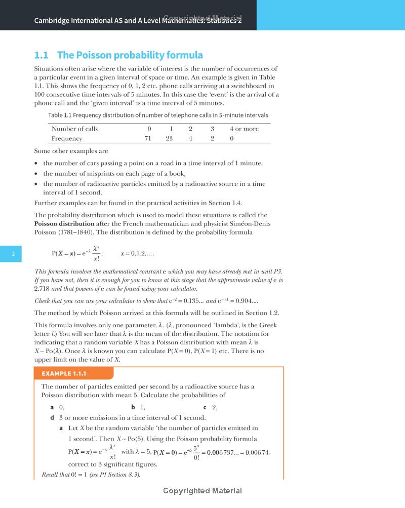 Cambridge International As And A Level Mathematics: Statistics 2 ...