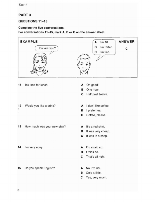 Cambridge Key English Test 1 with Answers FAHASA Reprint Edition ...