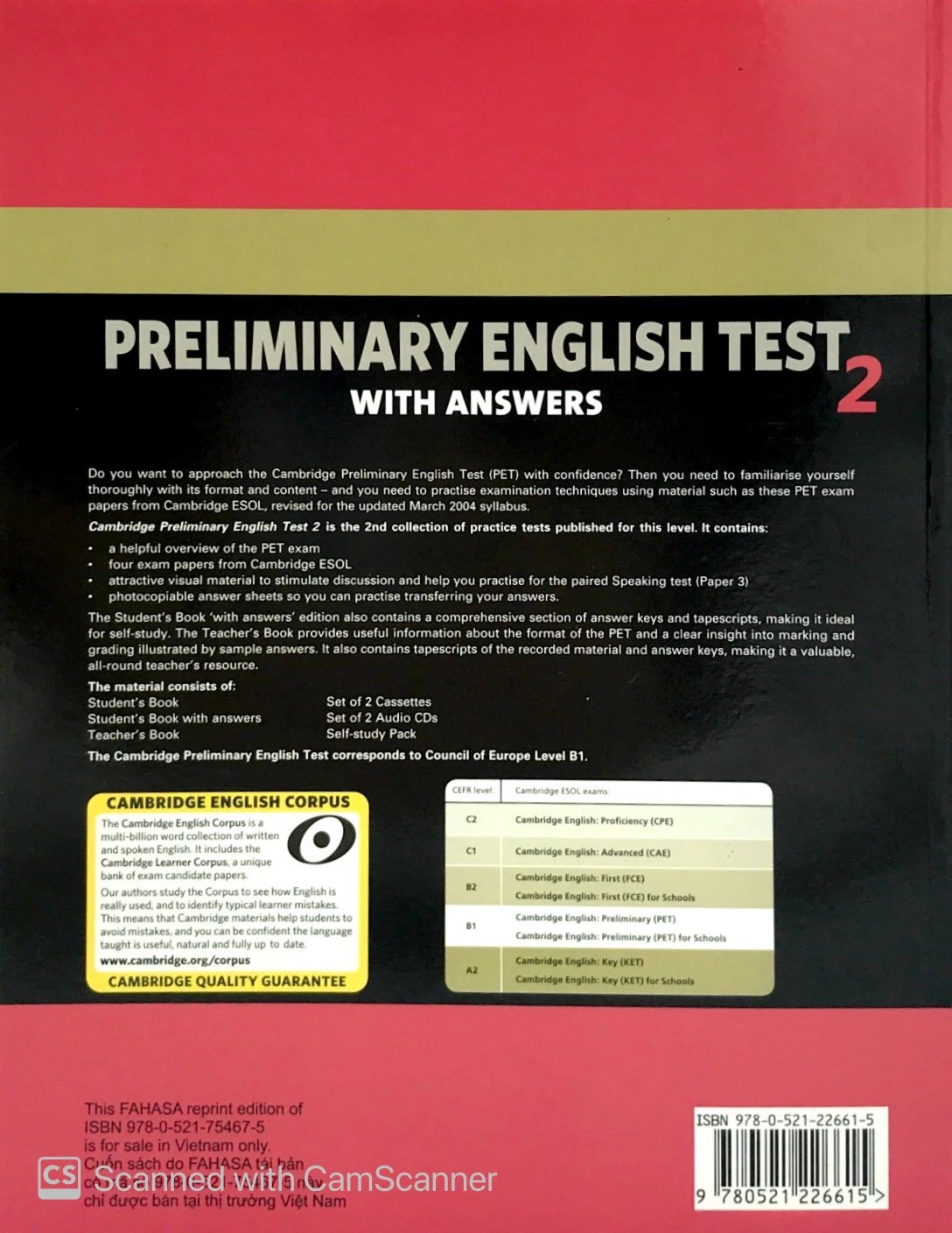 Cambridge Preliminary English Test 2 Student's Book With Answers FAHASA ...