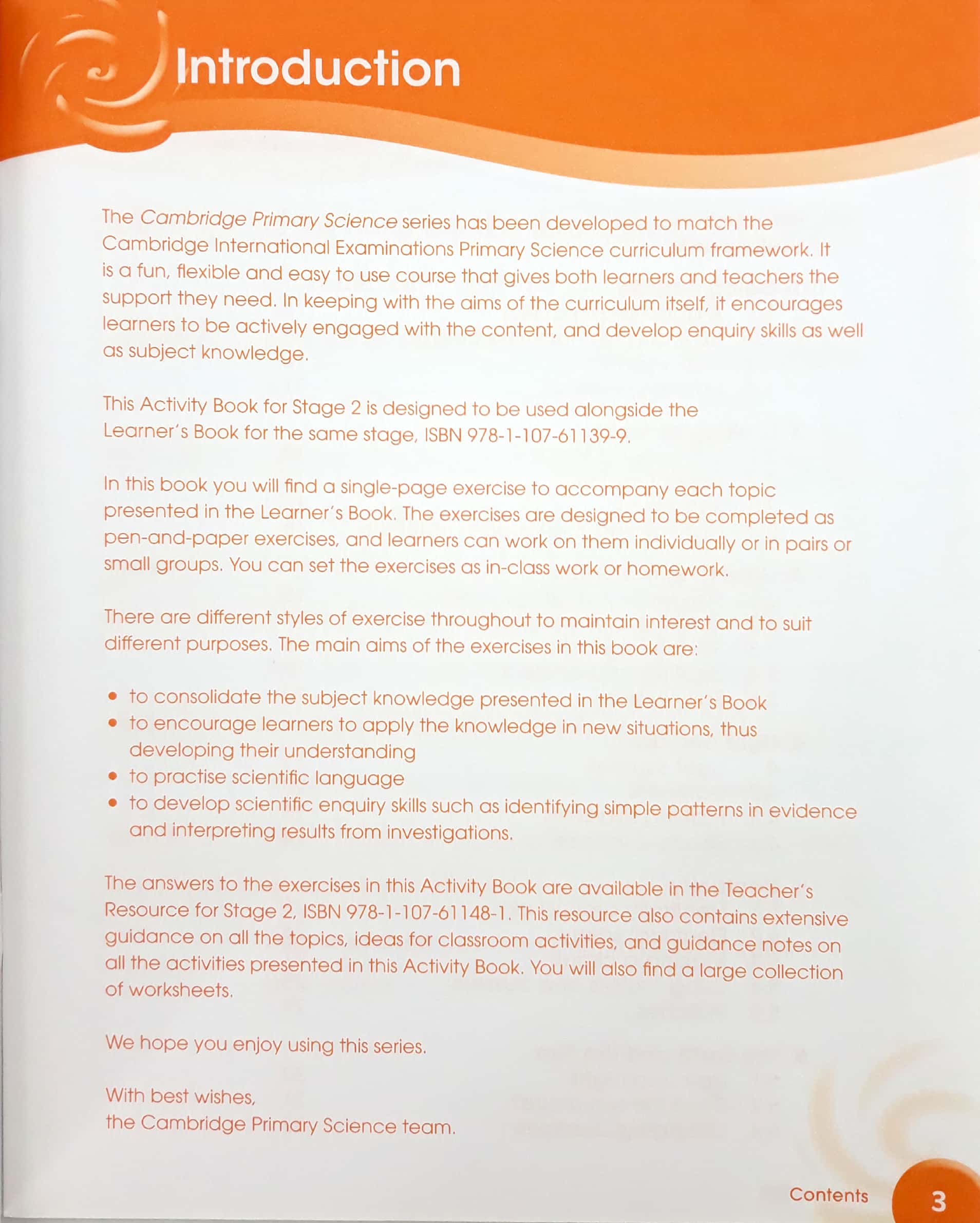 Cambridge Primary Science Stage 2 Activity Book