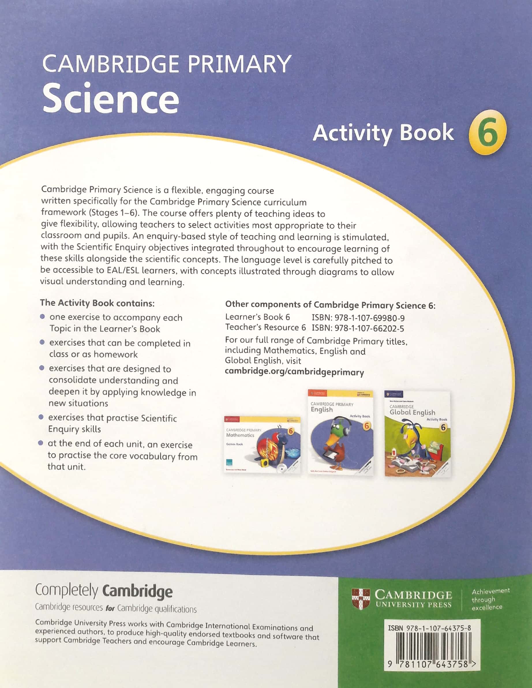 Cambridge Primary Science Stage 6 Activity Book - FAHASA.COM