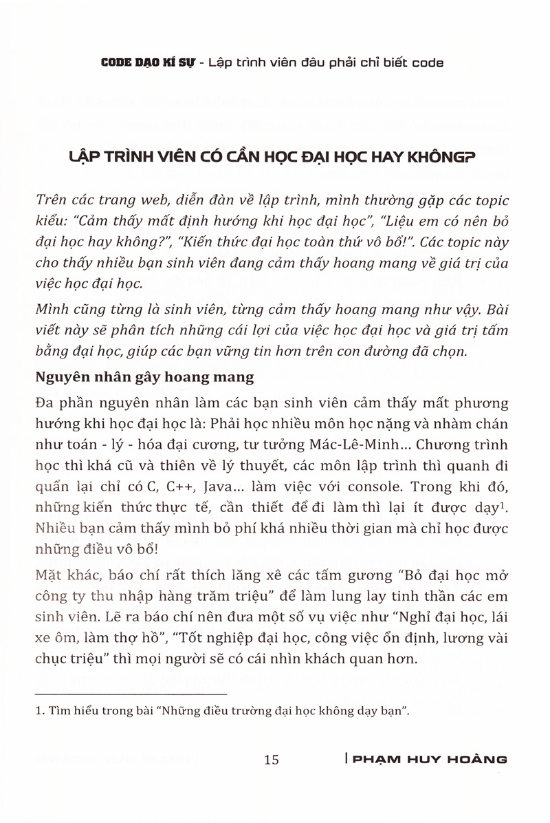Sách Code Dạo Kí Sự - Lập Trình Viên Đâu Phải Chỉ Biết Code - FAHASA.COM