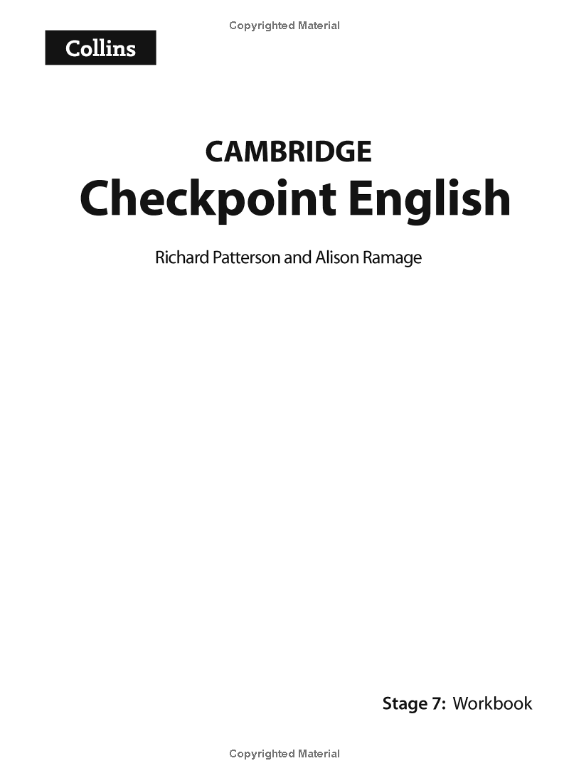 Collins Cambridge Checkpoint English – Stage 7: Workbook - FAHASA.COM