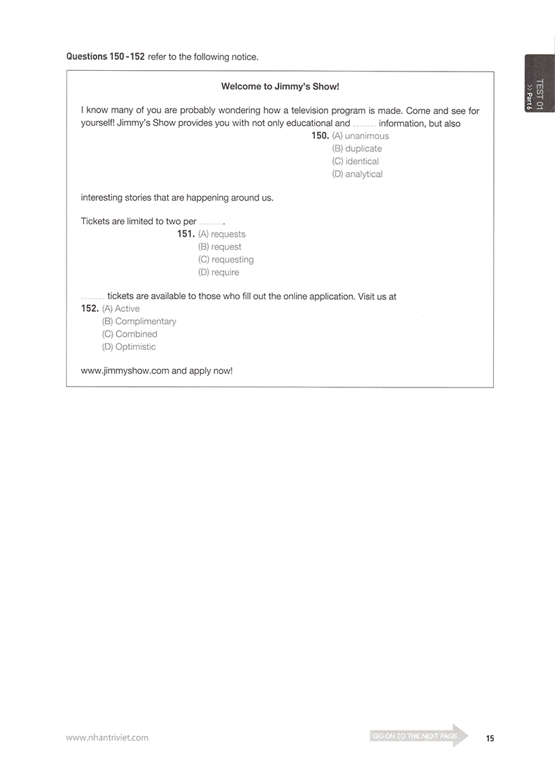 Complete TOEIC Reading Comprehension - FAHASA.COM