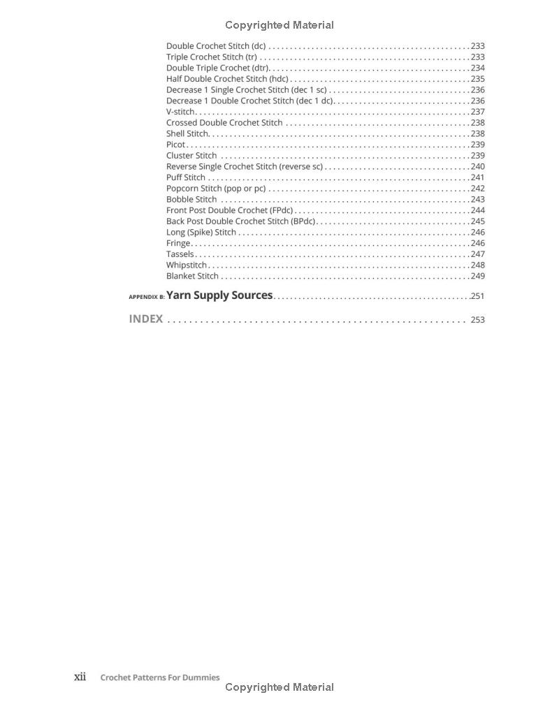Crochet Patterns For Dummies - FAHASA.COM