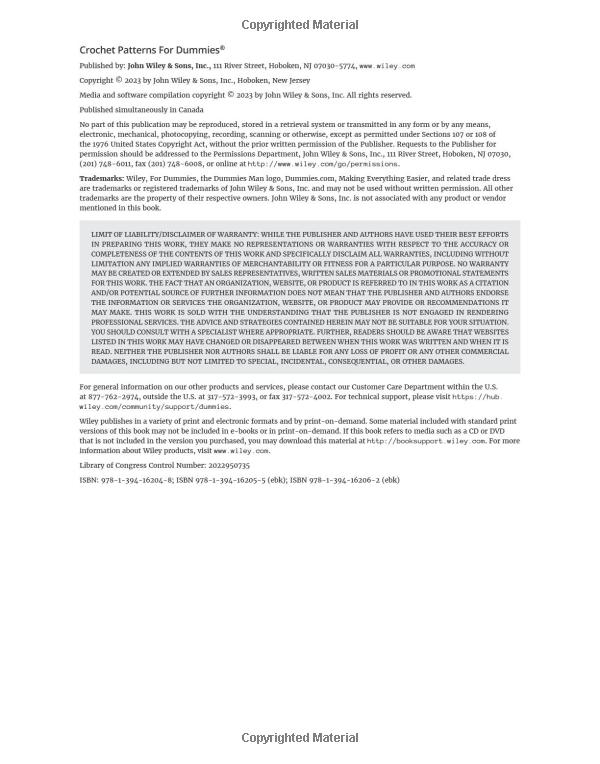 Crochet Patterns For Dummies - FAHASA.COM