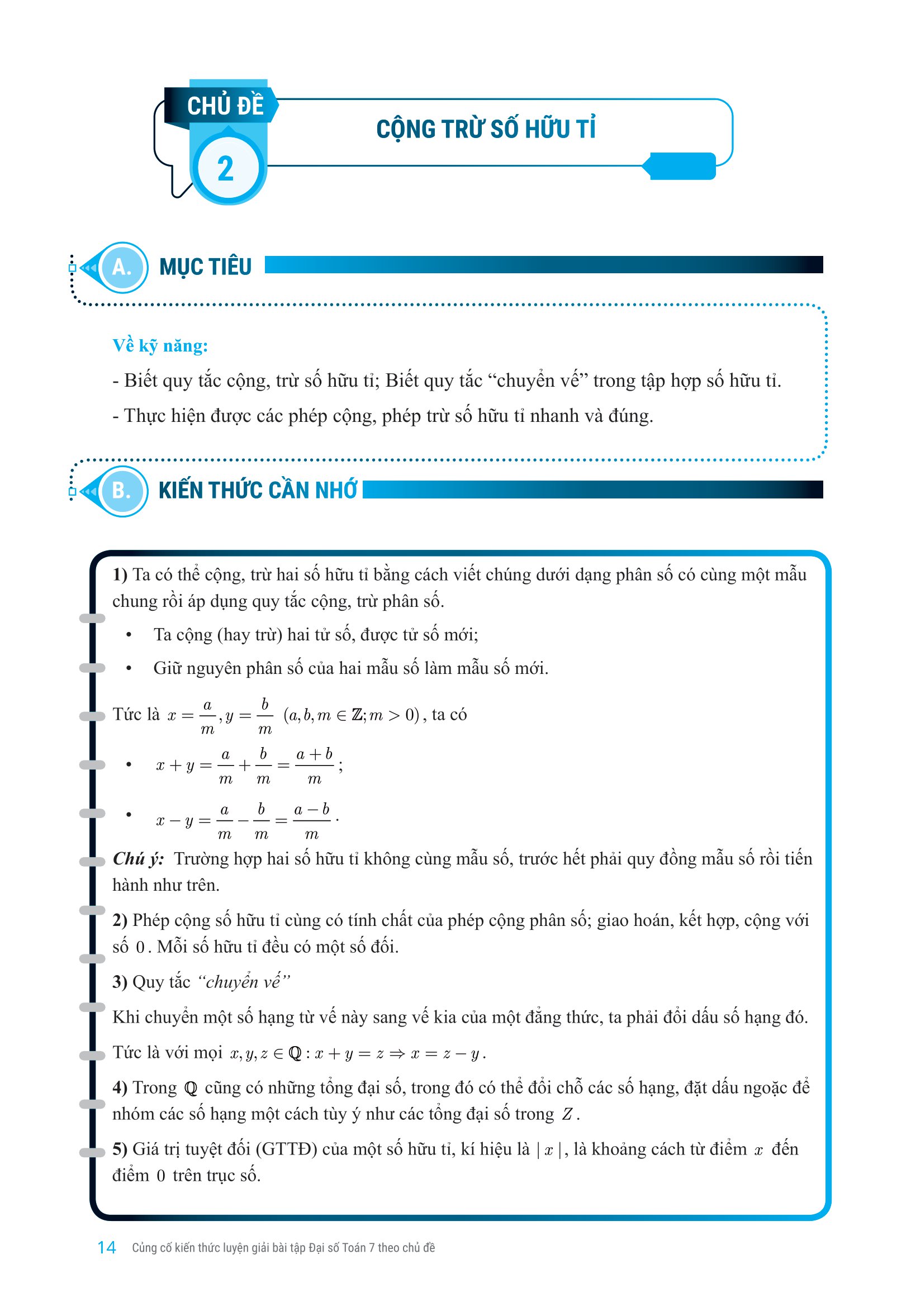 Củng Cố Kiến Thức Luyện Giải Bài Tập Đại Số Toán 7 PDF - Tờ Khai Y Tế