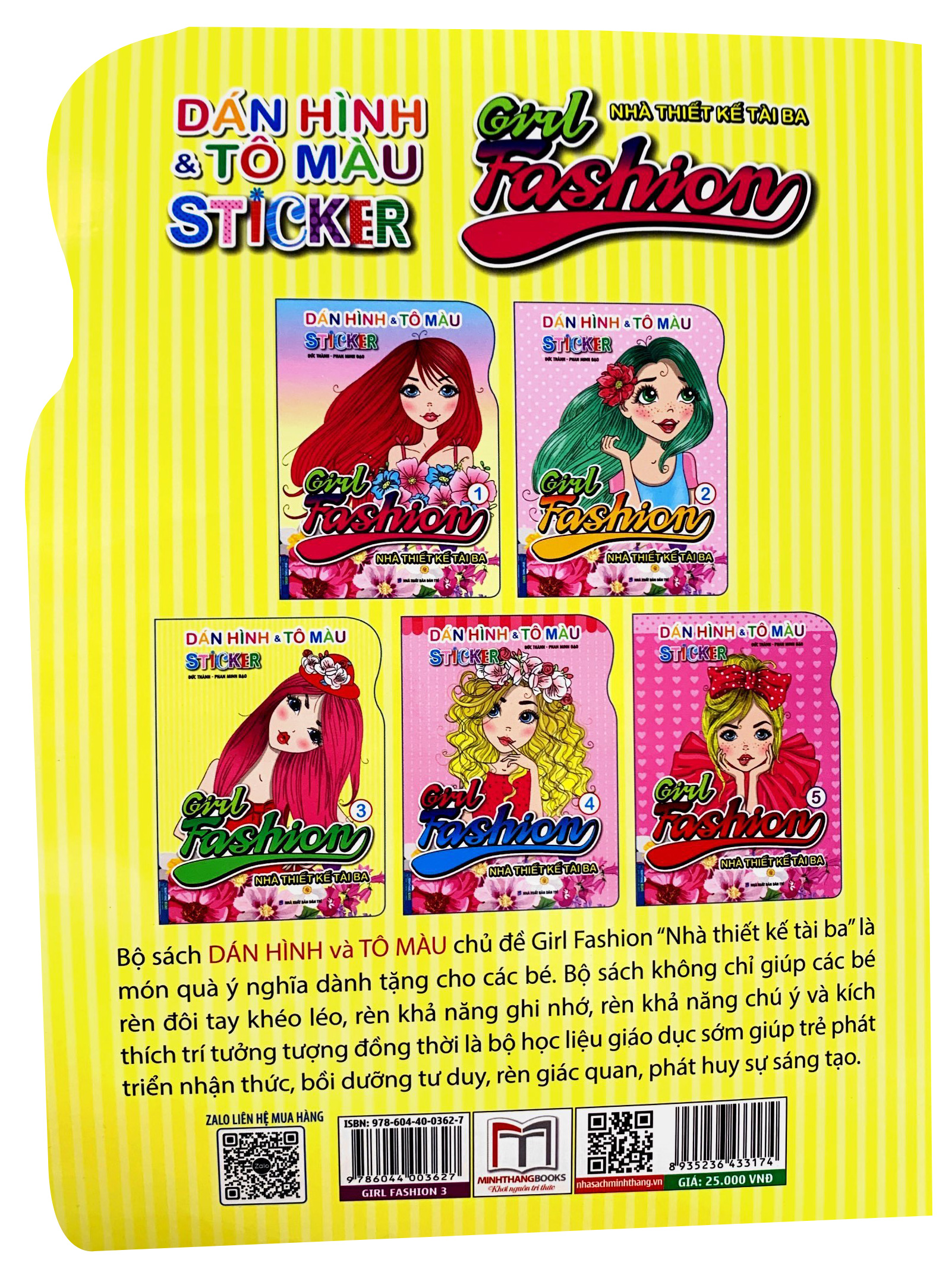 Sách Dán Hình Và Tô Màu Sticker - Girl Fashion - Nhà Thiết Kế Tài Ba ...